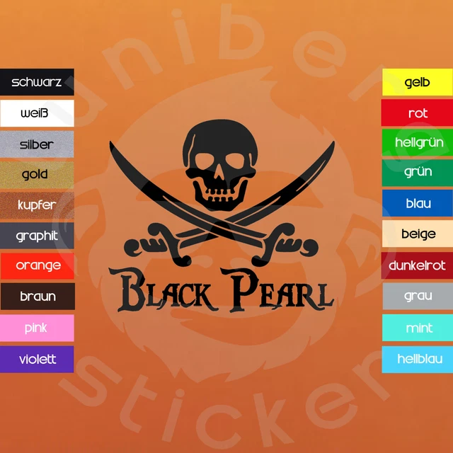 AUTO AUFKLEBER &BLACK Pearl" Sticker Movies Piraten EUR 13,90 - PicClick DE