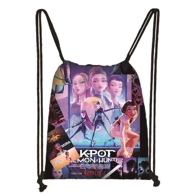 KPOP DEMON HUNTERS Huntrix Drawstring Bags Sports Backpack Gym Sackpack ...