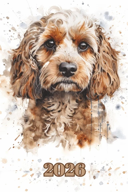 COCKAPOO PLANNER FOR 2026 - One Week to Two Pages - A5 (9" X 6") Diary ...