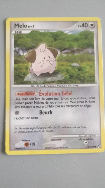 CARTE POKÉMON MELO 78/130 Base Bloc Diamant et Perle vf EUR 2,00 ...