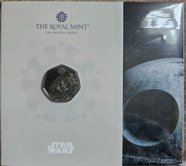 2024 ROYAL MINT STAR WARS DEATH STAR 50p FIFTY PENCE COIN BU PACK ...