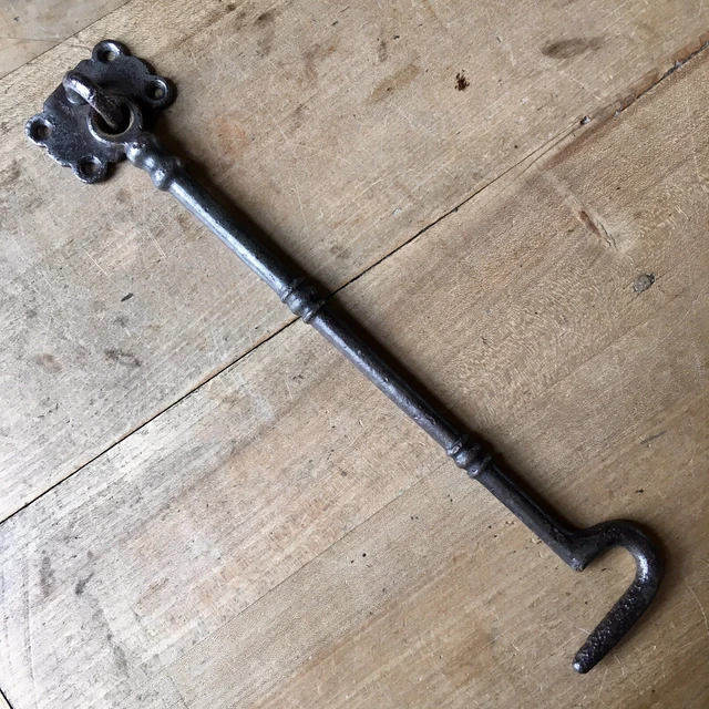 VINTAGE CABIN HOOK Latch Old Antique Iron Long Gate Victorian 19th ...
