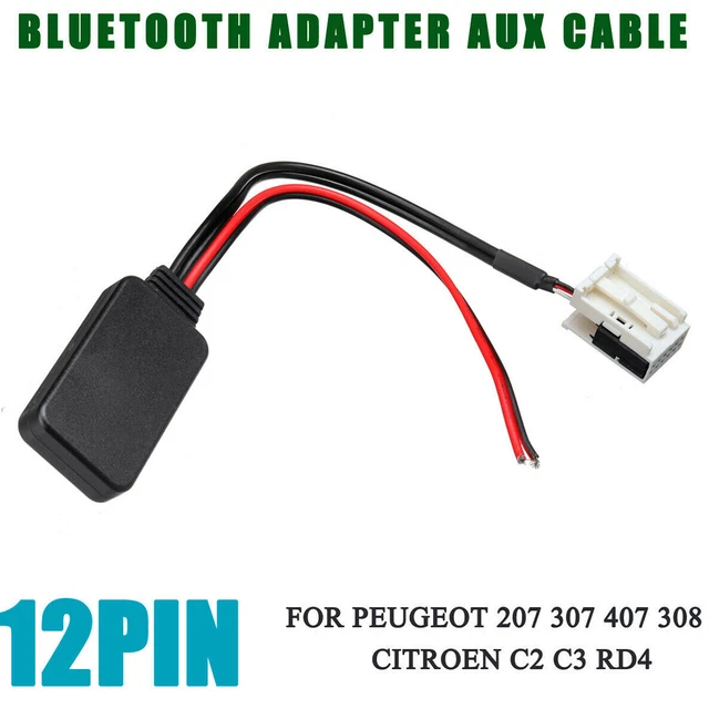 CAR BLUETOOTH AUX Adapter Cable For Peugeot 207 307 407 308 Citroen C2 ...