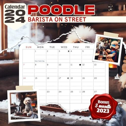 POODLE BARISTA ON Street Calendar 2024 Jan 2024 to Dec 2024 Bonus 3 ... POODLE BARISTA ON Street Calendar 2024 Jan 2024 to Dec 2024 Bonus 3 ...
