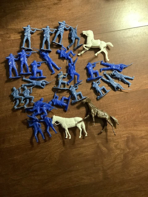 LOT VINTAGE MPC Plastic Toy Figures Soldiers Calvary For Playset $14.99 ...