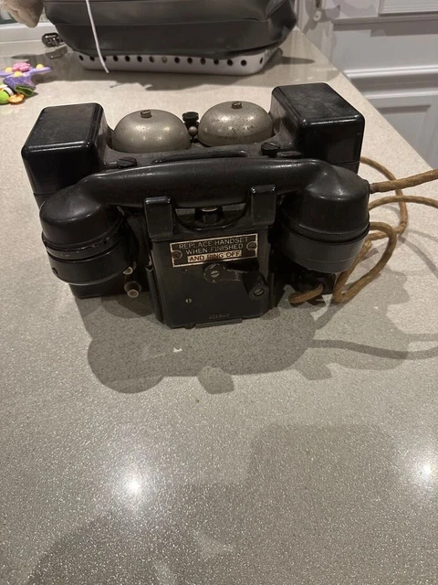 Ww2 Army Soldier Field Communication Co Bakelite Telephone F Mark 2