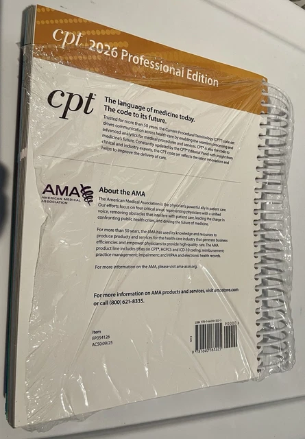 BRAND NEW CPT Professional 2026 by American Medical Association Spiral ...