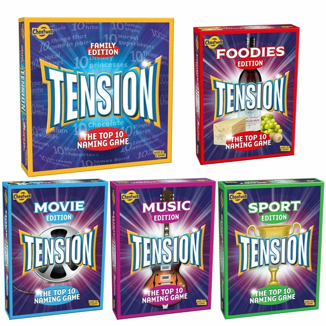 TENSION BOARD GAMES Naming Game Family Fun Card Game Selection £29.99 ...