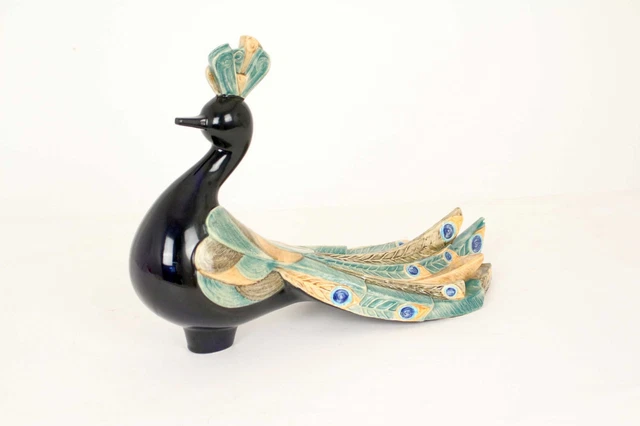 GEORGES SELIM PFAU Paradiso Goebel 38 940 28 Blaues Glas Porzellan 1 ...