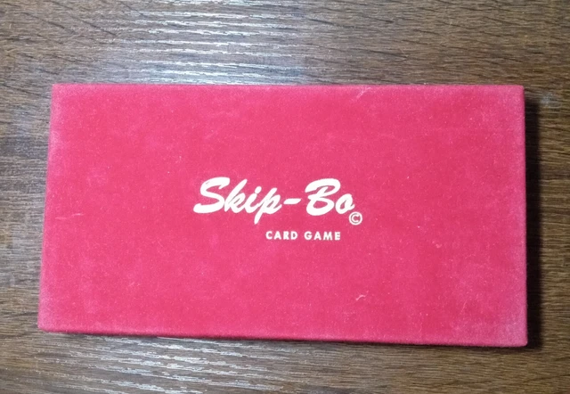 VINTAGE SKIP-BO CARD Game Red Velvet Box Instructions And Score Cards ...