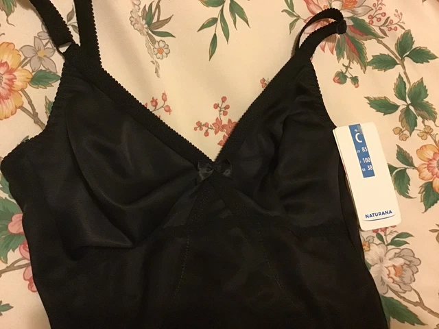 VINTAGE NATURANA CORSELETTE 38C Black Bodyshaper 3030 Girdle Shapewear ...