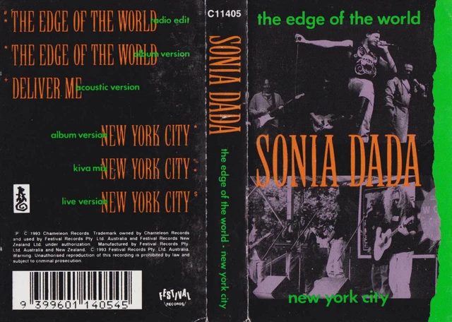 SONIA DADA THE Edge Of The World Cassette Single Tape [Cassingle ...