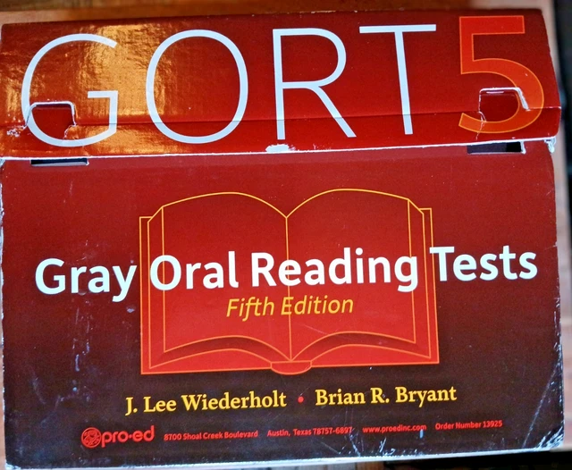 GORT 5-GRAY ORAL Reading Tests set (5th ed) (Examiner's Manual/Student ...
