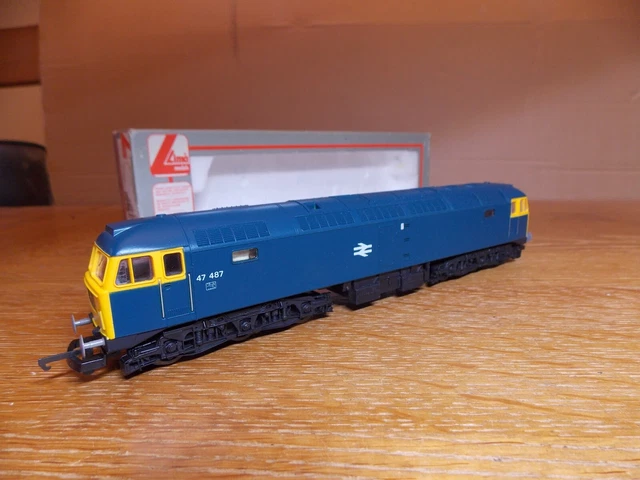 LIMA CLASS 47 DIESEL LOCO No 47487 in BR Blue Livery. OO Gauge £30.00 ...