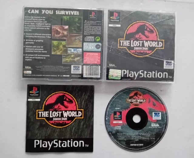 THE LOST WORLD Jurassic Park Ps1 Game Original Black Label £12.05 ...