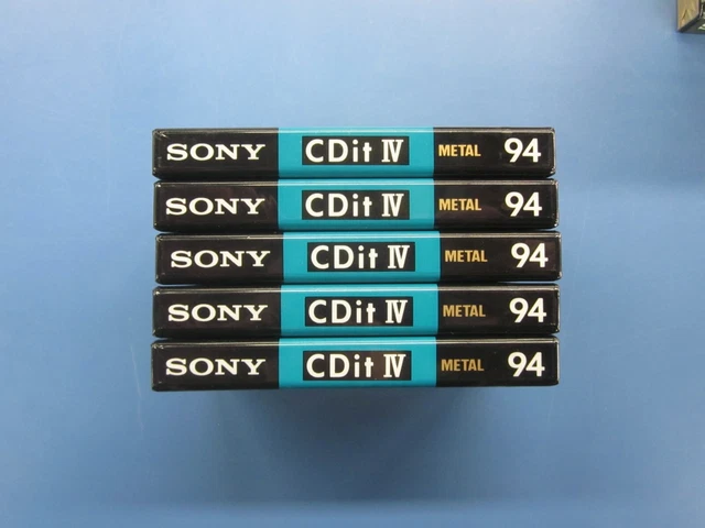 BLANK CASSETTE TAPES Sony Lot Of 5 Metal Cdit-Iv Brand New Made In ...