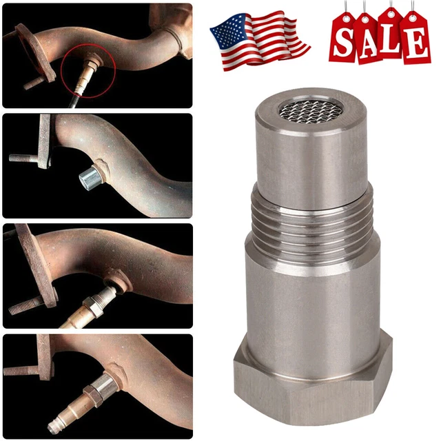 OXYGEN O2 SENSOR Spacer Adapter CEL Eliminator Mini Cat W/Catalytic ...