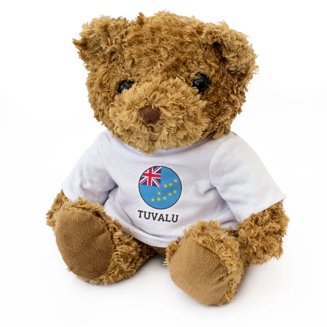 TUVALU FLAG ROUNDEL - Teddy Bear - Cute Cuddly Soft - Tuvaluan Gift ...
