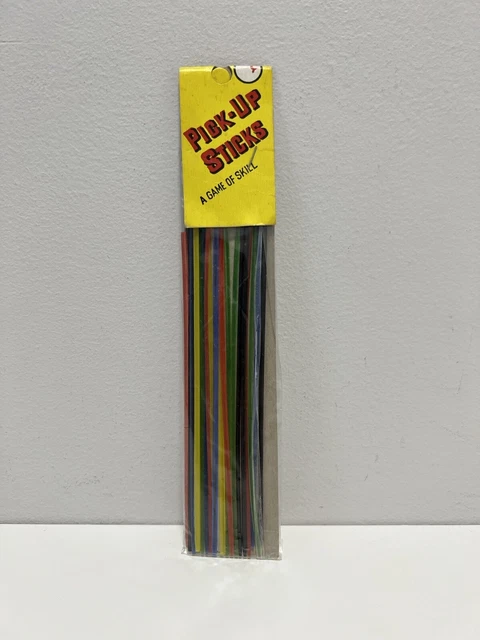 VINTAGE 1970S PICK-UP Sticks Multicolor Plastic Game Toy New Old Stock ...