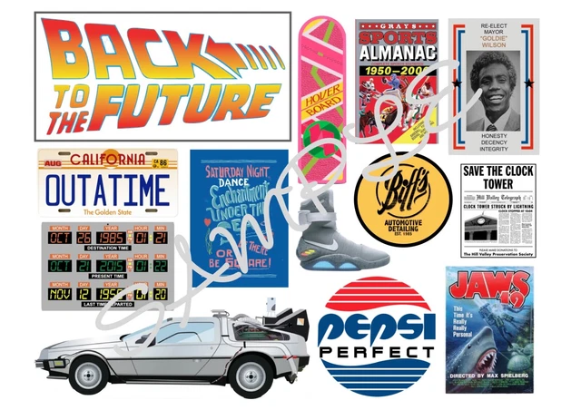 BACK TO THE Future Themed Edible Icing Sheet A4 Cake Toppers £5.50 ...