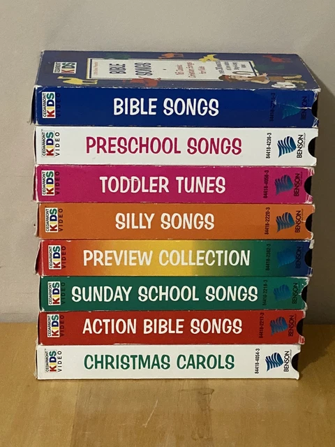 CEDARMONT KIDS 8 VHS Tapes Lot. Preschool Bible Silly Songs, Toddler ...