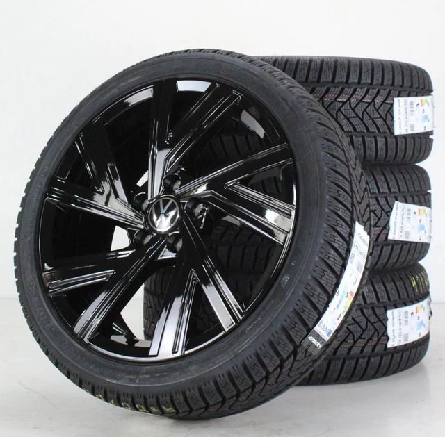 VW GOLF 8 & R-Line GTI GTD Winterräder 18 Zoll Bergamo schw. Felgen ...