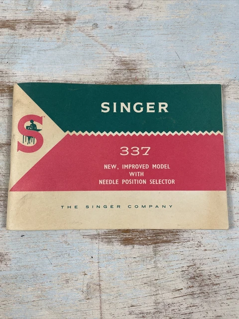 VINTAGE MANUAL SINGER Sewing Machine 337 Manual Form K6644A Printed UK ...