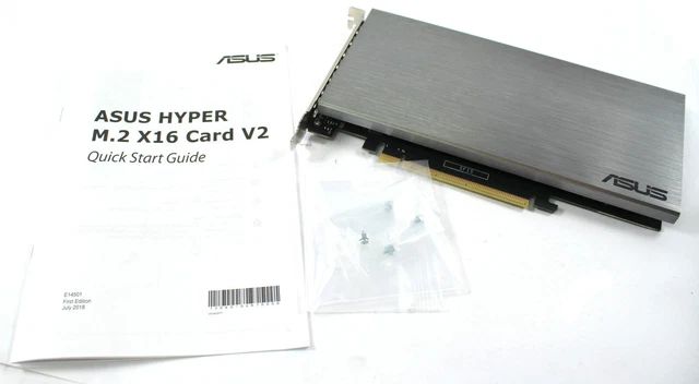 ASUS HYPER M.2 X16 Pcie 3.0 X4 Nvme Expansion Carte V2 EUR 103,26 ...