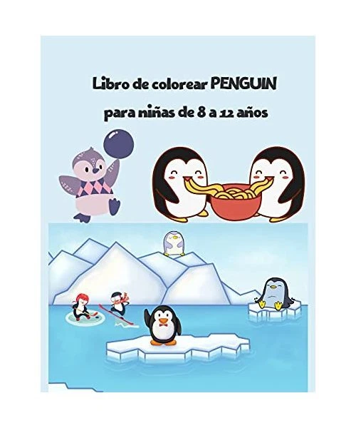 Libro De Colorear Penguin Para Niñas De 8 A 12 Años Libro De Colorear