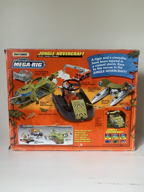 VINTAGE MATTEL 1999 Matchbox~~MEGA RIG JUNGLE HOVERCRAFT PLAYSET #38140 ...