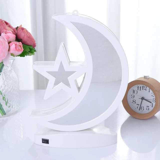 3 D BEDSIDE Lamp with Usb Moon Kids Mini Night Light Desk LED Mirror £ ...