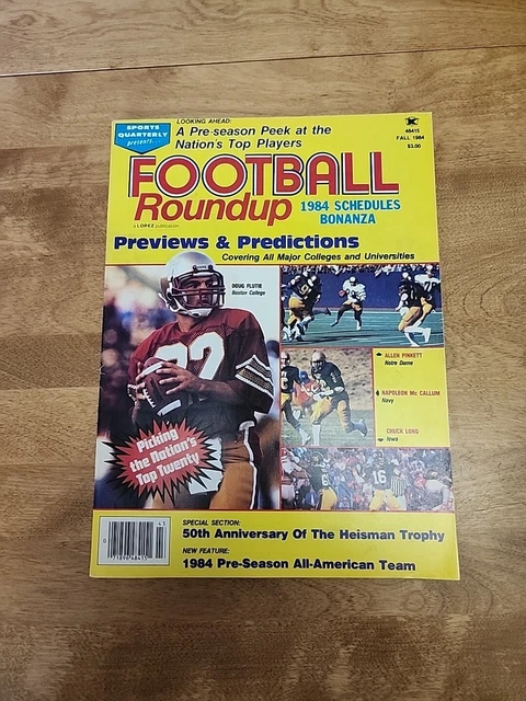 DOUG FLUTIE BOSTON College 1984 Football Roundup Allen Pinkett Notre ...
