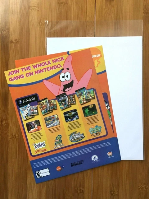 2002 NICKELODEON GAMECUBE GBA Print Ad/Poster Official Spongebob ...
