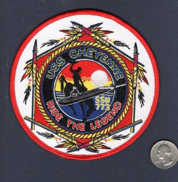 ORIGINAL SSN 773 Uss Cheyenne Légende Marine Nucléaire Submarine Bateau ...