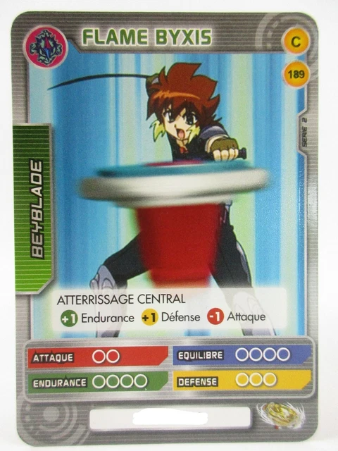 CARTE BEYBLADE BATTLE Card Collection Série 2 - C 189 Flame Byxis Fr ...