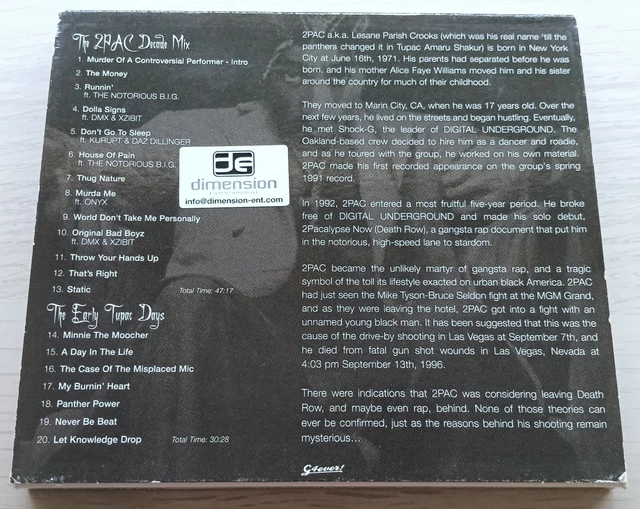 2PAC – A Decade Of Silence CD 2006 with Slip Cover - Rare Import $49.95 ...