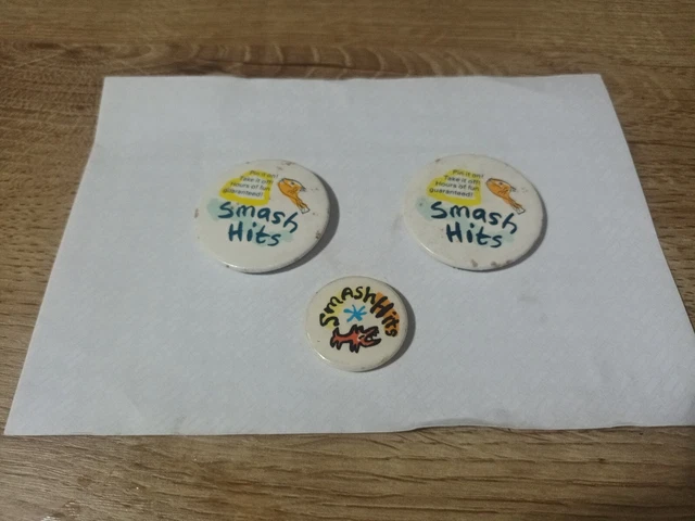 VINTAGE ORIGINAL 1980S Smash Hits Pin Badges X 3 EUR 8,66 - PicClick IT