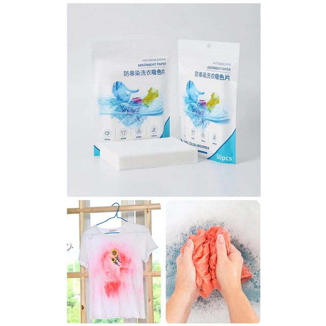ANTI-STAINING CLOTHES LAUNDRY Paper Anti-String Mixing Color Absorption ...