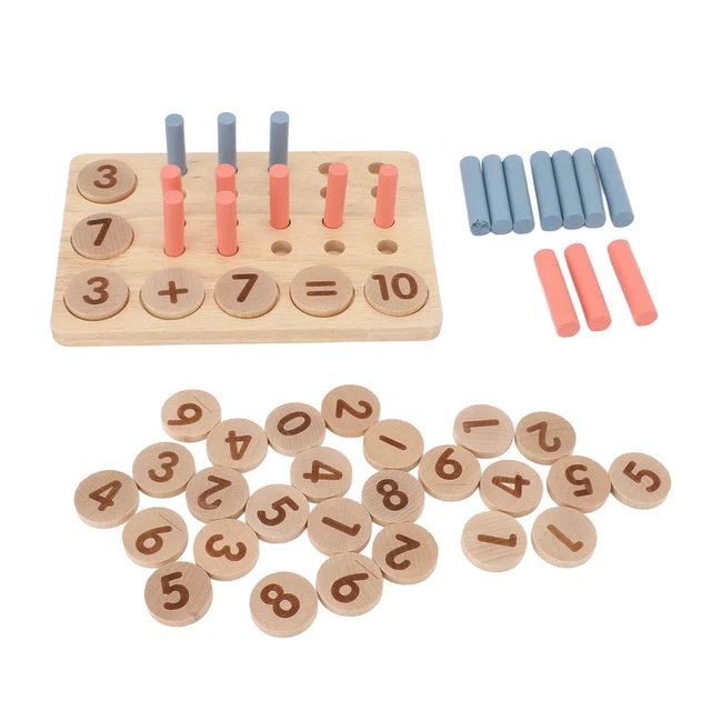 MATH MANIPULATIVES TOYS Counting Number Blocks And Sticks Cognitive ...