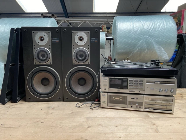 SONY STEREO HI-FI FM/AM Receiver, Cassette Deck, PS - LX431 TURNTABLE ...