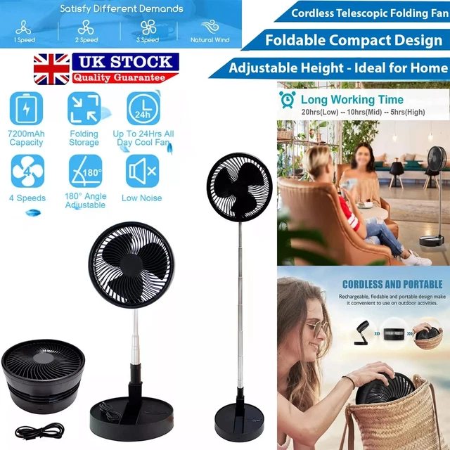 STANDING PEDESTAL STAND Fan Adjustable Height Oscillating Rotating 3 ...