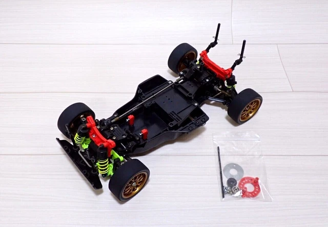TAMIYA 1/10 TA02 chassis with optional parts RC Radio Control Chassis £ ...