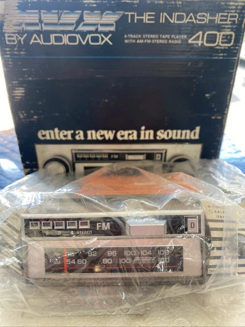 AUDIOVOX CAR AM/FM RADIO 8 Track Player Indasher 400 In Box Untested £ ...