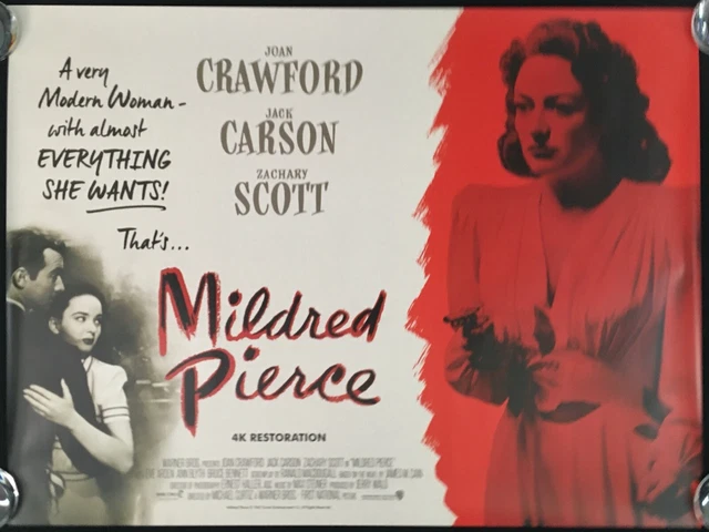 MILDRED PIERCE ORIGINAL Quad Movie Poster 4K 2000s RR Joan Crawford MINT EUR 234,25 - PicClick IT