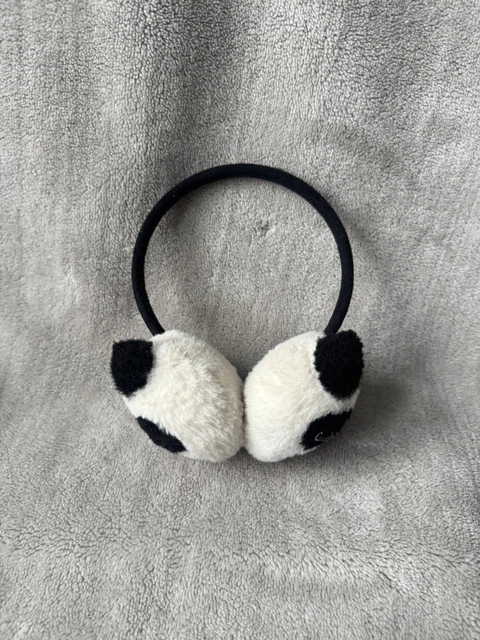 RETIRED JELLYCAT KUTIE Pops Panda Bear Ear Muffs Soft One Size Black ...