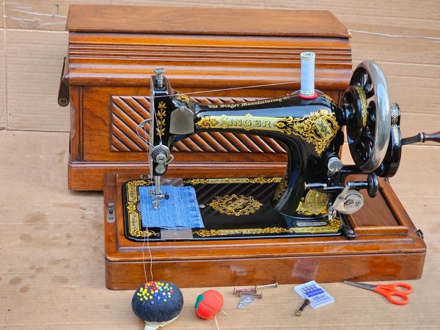 BEAUTIFUL SINGER 28, 28K Hand crank Sewing machine £355.00 - PicClick UK