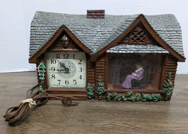 VINTAGE HOME SWEET Home Haddon Clock #30 USA House - For Parts or ...