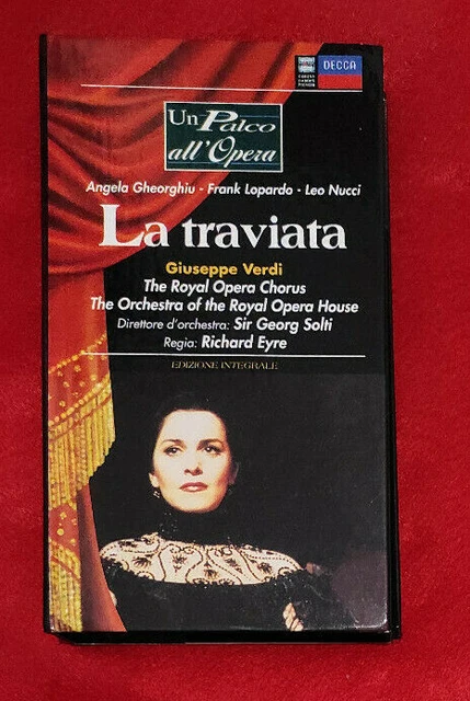 VHS LA TRAVIATA Giuseppe Verdi Un Palco All'opera Decca Cartonato Con ...