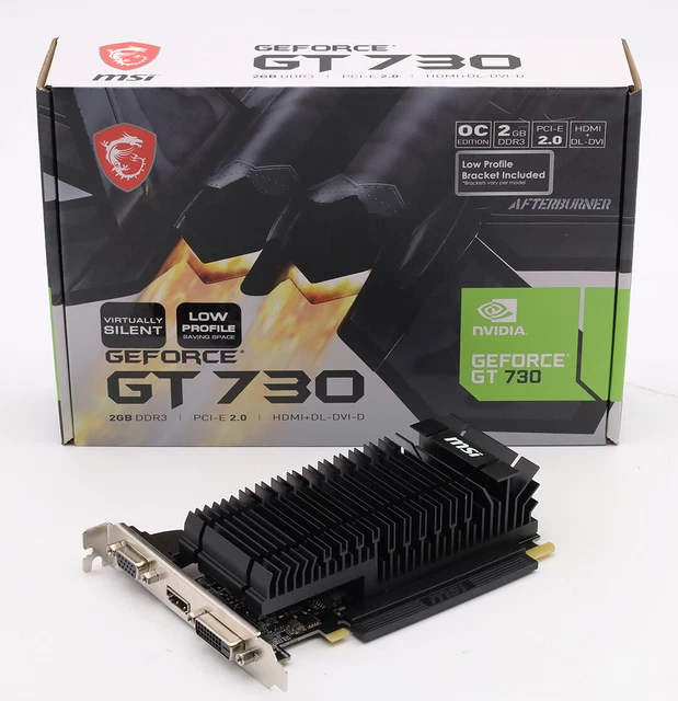 MSI GEFORCE GT 730 N730K-2GD3H/LPV1 Grafikkarte 2GB DDR3 VGA DVI HDMI EUR 67,95 - PicClick DE