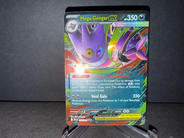 MEGA GENGAR EX 056 2025 Pokemon Phantasmal Flames Double Rare Box Card ...